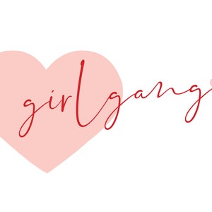 Premade Pink + Red Logo Design | Millennial Pink + Red Logo | Girl Gang ...