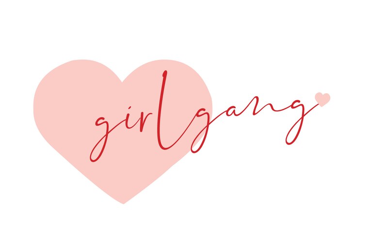 Premade Pink + Red Logo Design | Millennial Pink + Red Logo | Girl Gang ...