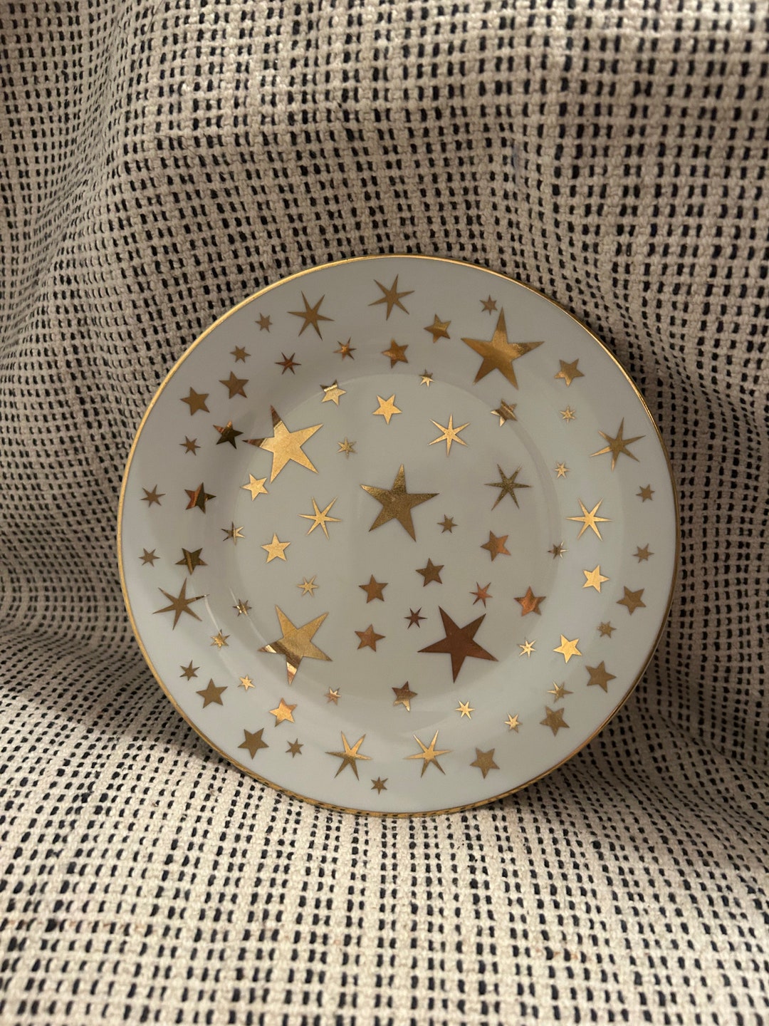 Sakura Gold Stars Plate Set - Etsy
