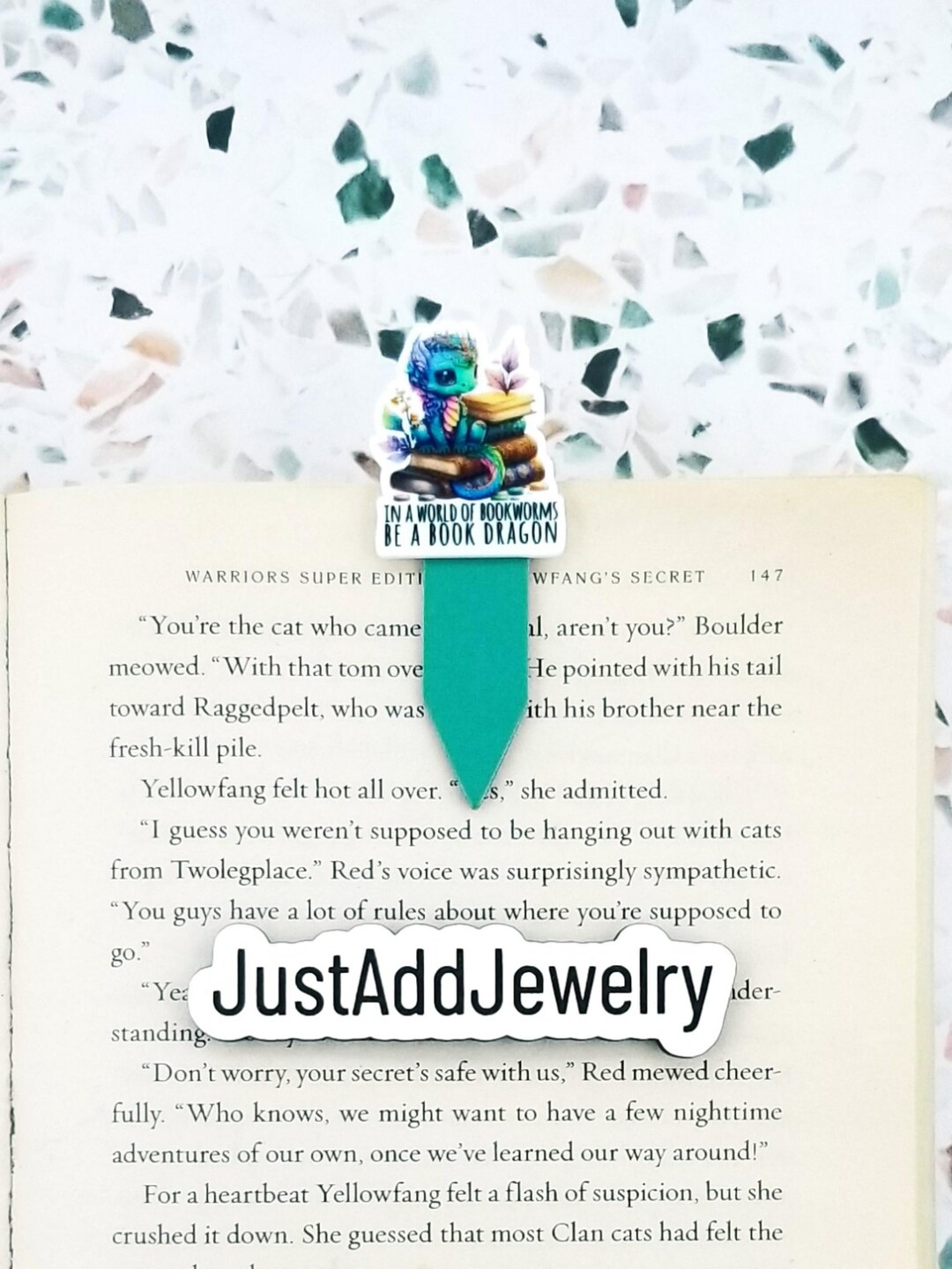 Be a Book Dragon Magnetic Bookmarks, Bookworm Dragon Bookmark for Girls ...