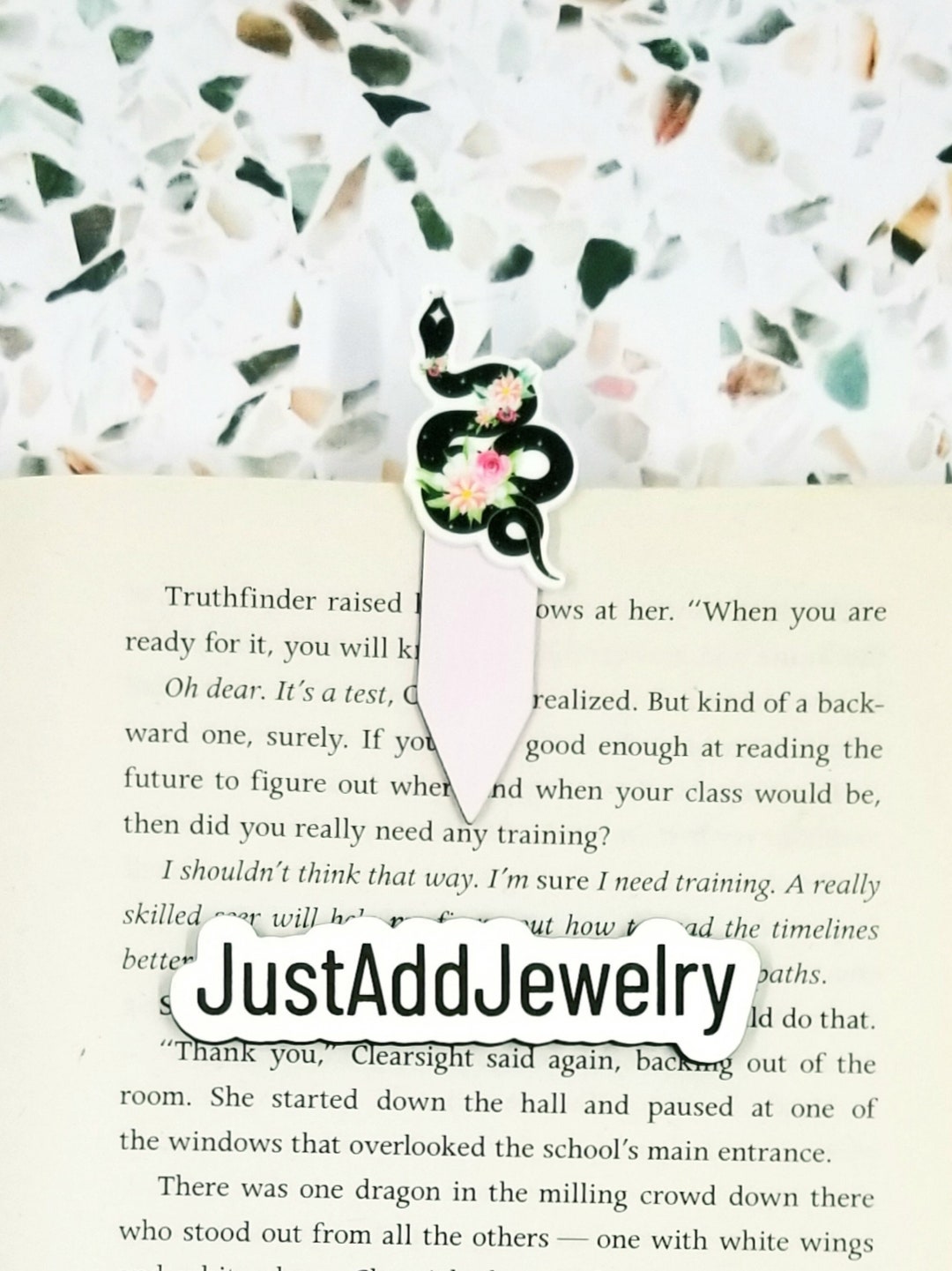 Reputation Snake Bookmark for Women, Floral Snake Magnetic Bookmark for ...