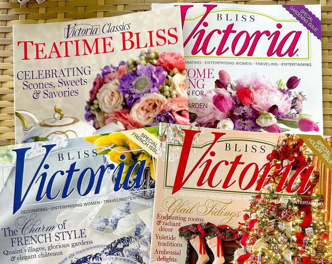 Vintage Victoria Bliss Magazine Lot of 4 / Vintage Rose Decor, Rose ...