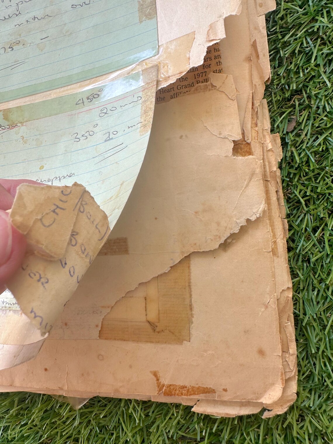 Dilapidated Vintage Recipe Book / Handmade Recipe Book With Torn and ...