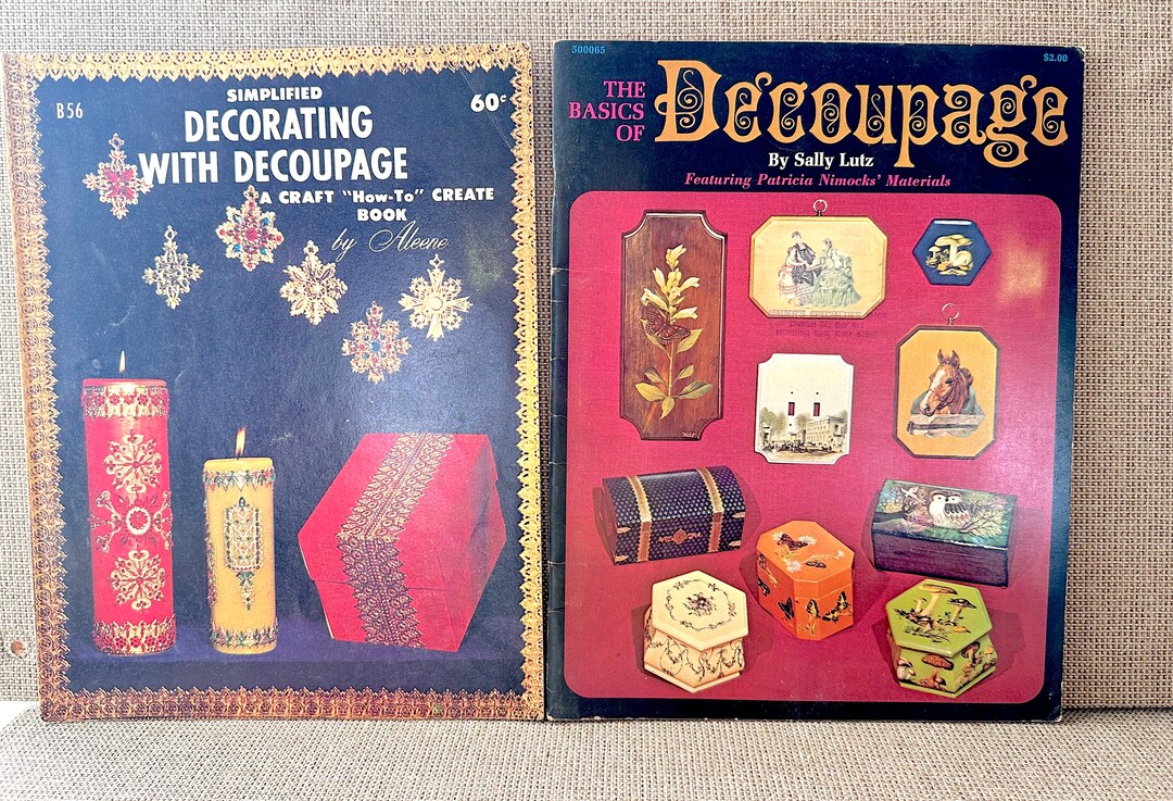 Two Vintage Decoupage Pattern and Instruction Booklets / 1960s ...