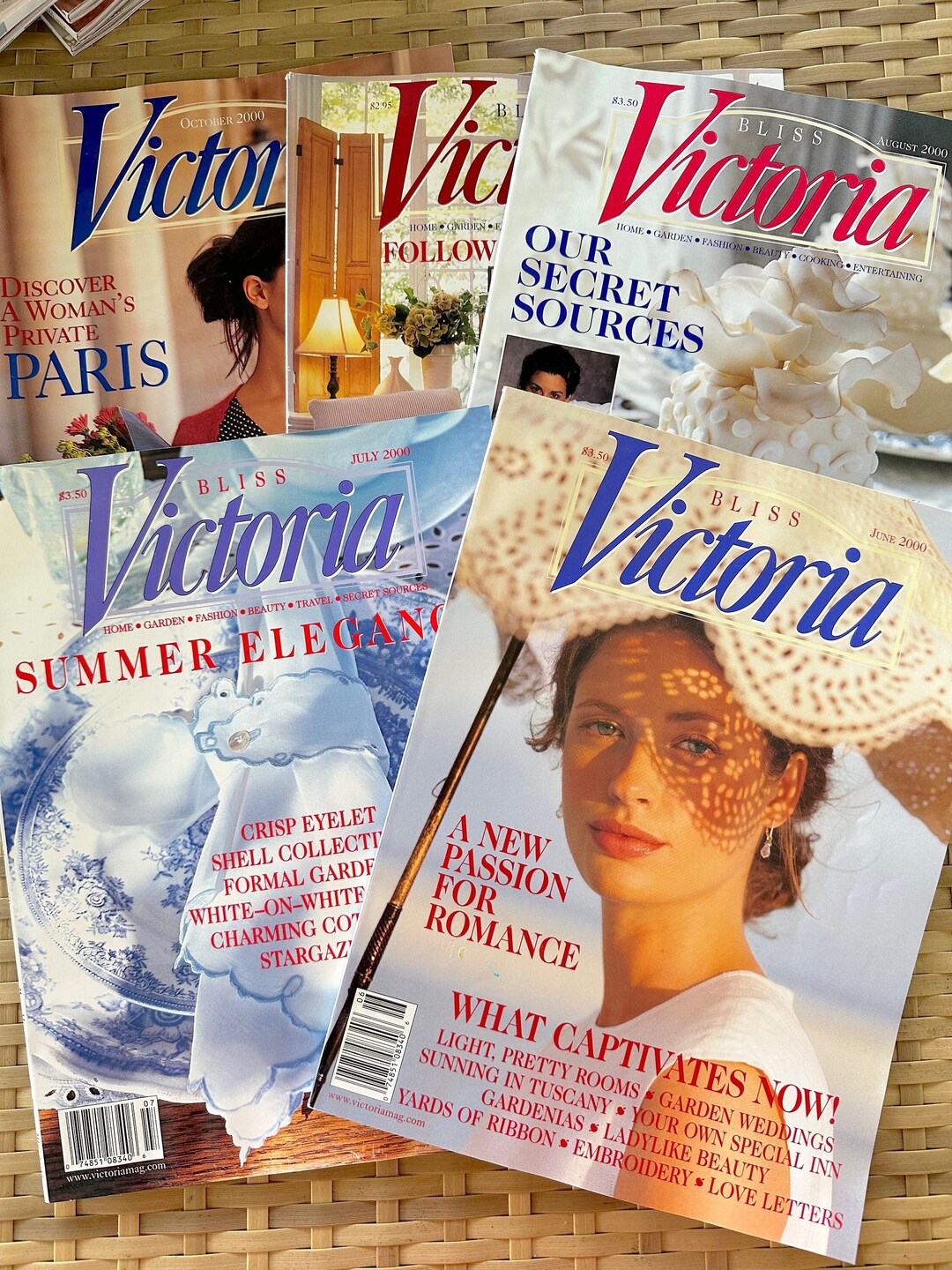 Five Vintage Victoria Magazine Issues From 2000 in Very Nice Condition ...