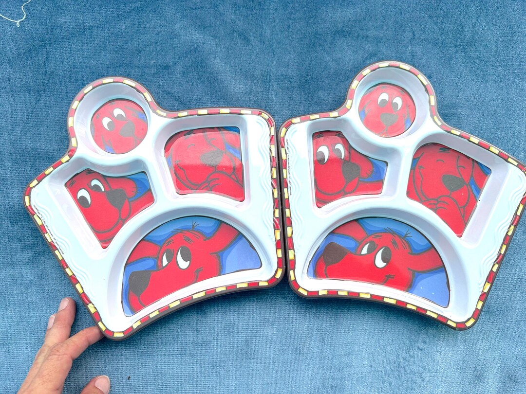 Vintage Clifford the Big Red Dog Divided Plastic Plate for Little Ones ...