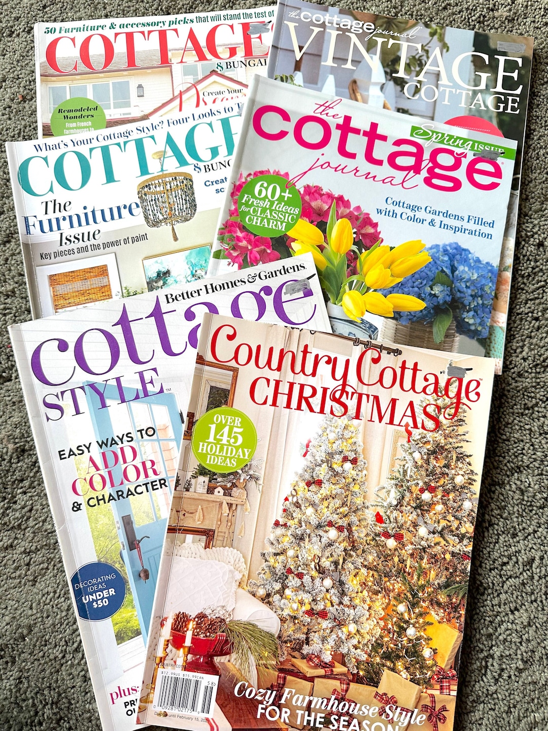Six Cottage Decor Magazines From Assorted Publishers: Cottages ...