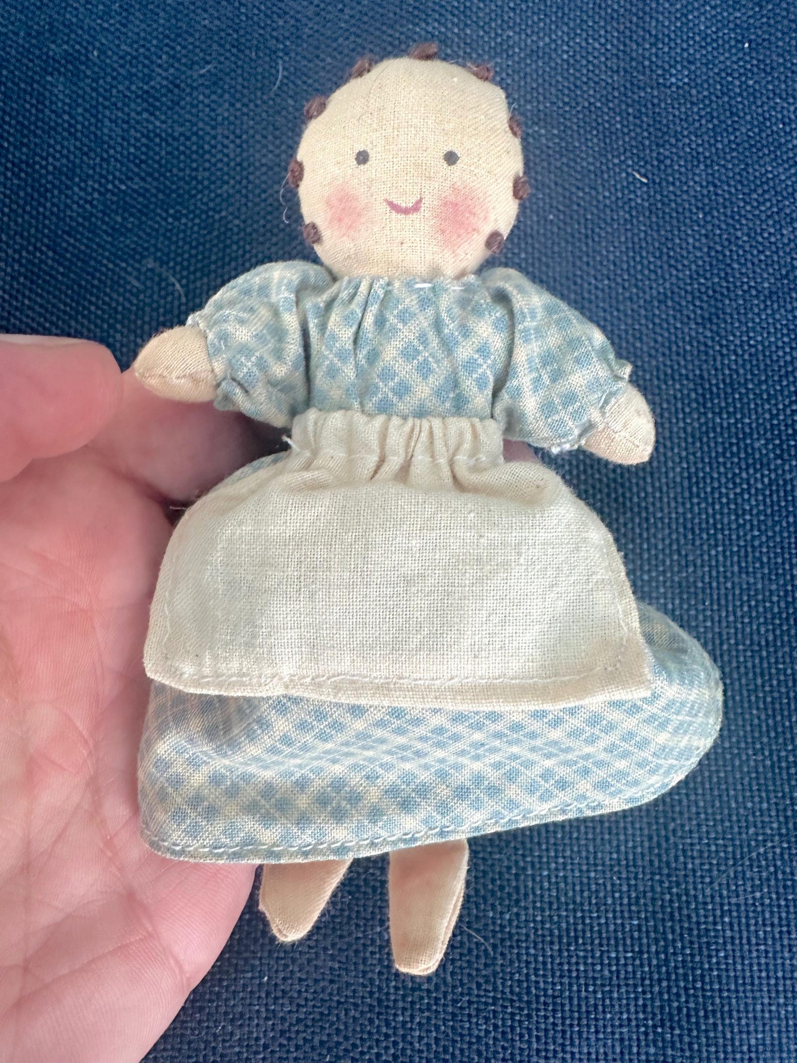 Tiny Miniature Vintage Topsy Turvy Dolls, Black and White With Babies ...