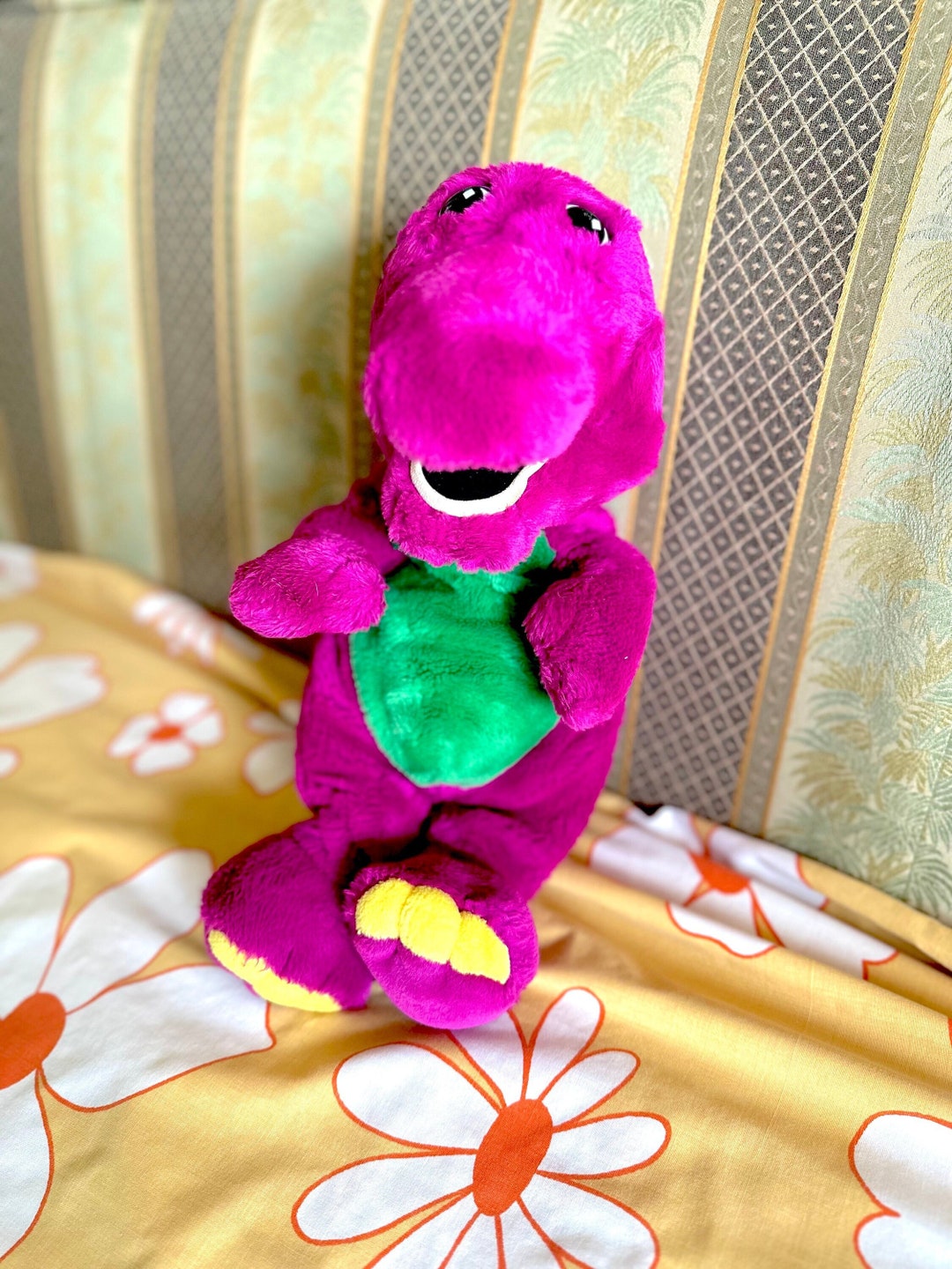 Vintage Stuffed Barney / Plush Barney Clean and Ready for Snuggles - Etsy