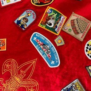 Vintage Boy Scouts Red Patch Blanket With Patches From 2002-3 / #2 - Etsy