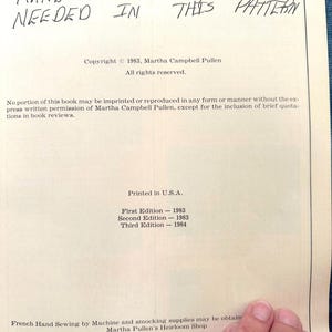 Vintage 1984 Heirloom Sewing Pattern From Martha Pullen: Victorian ...