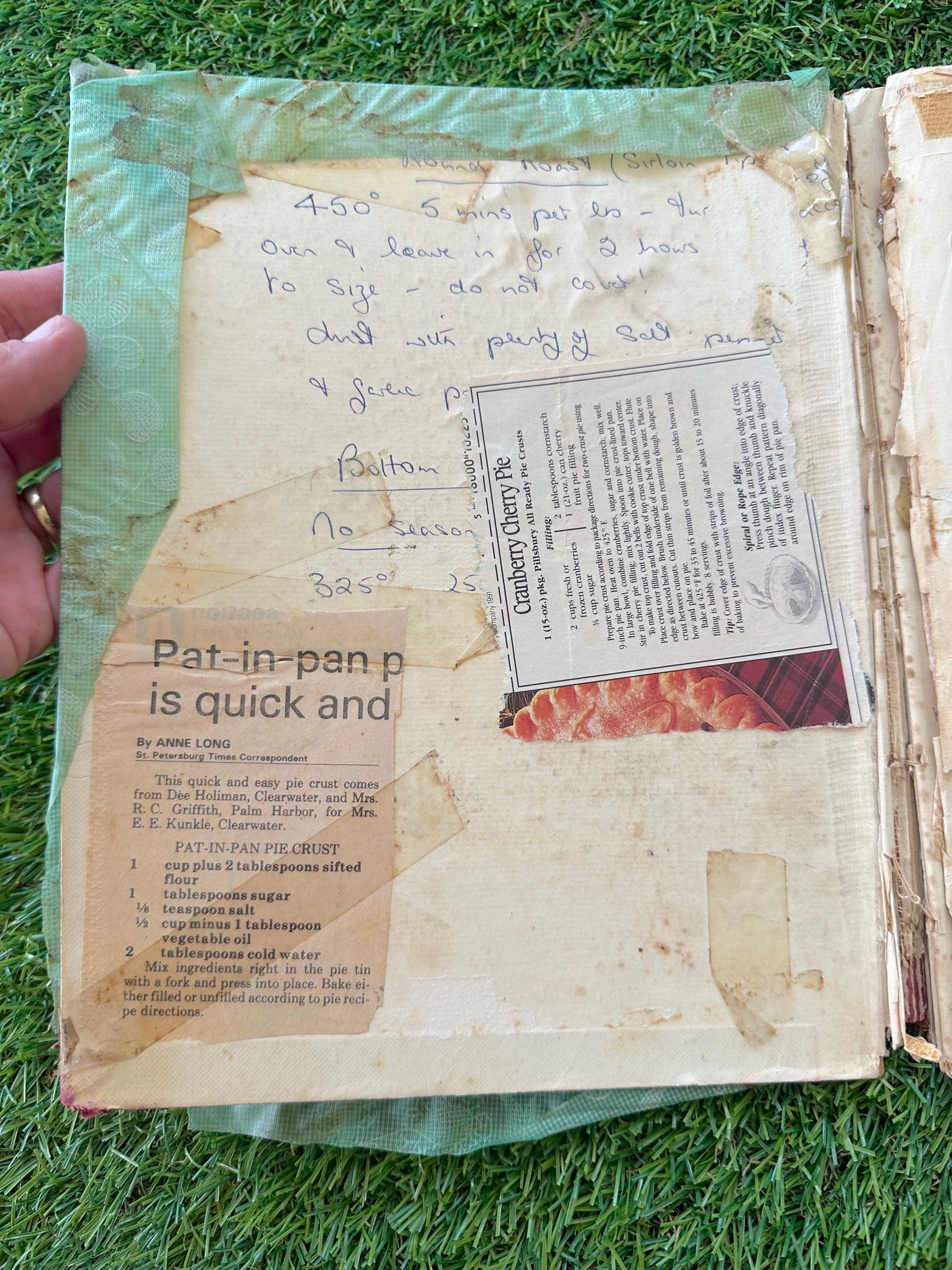 Dilapidated Vintage Recipe Book / Handmade Recipe Book With Torn and ...