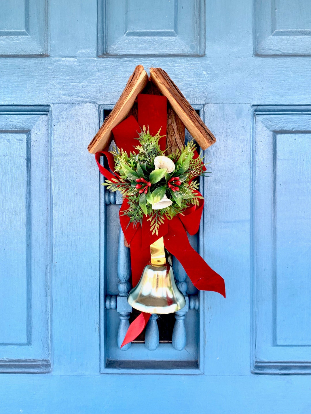 Vintage Rustic Christmas Door Knocker With Loud Bell and Vintage ...