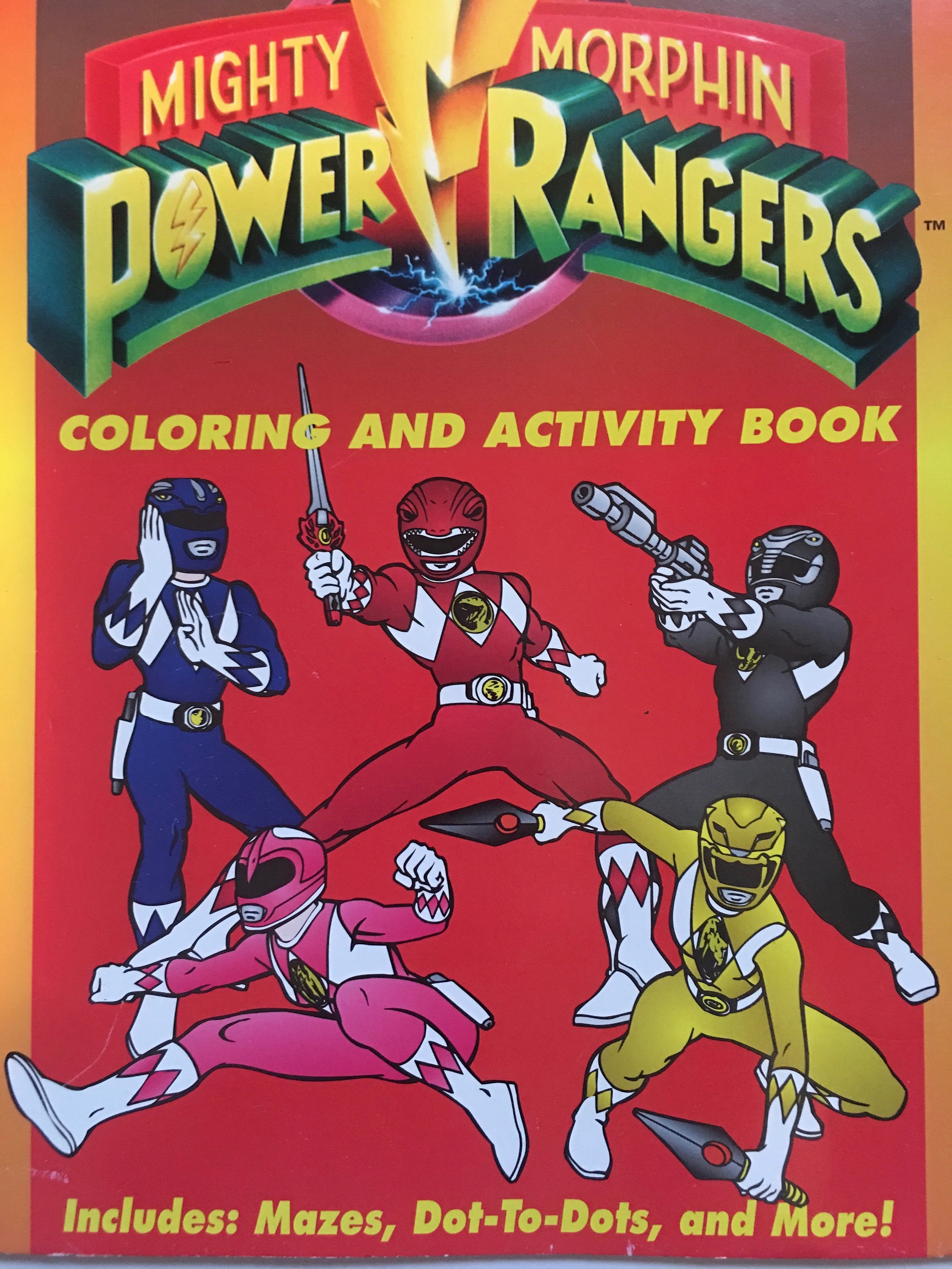 Vintage Power Rangers Coloring and Activity Books Mighty | Etsy