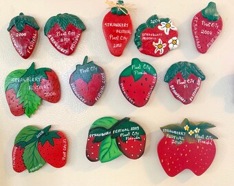 Strawberry Magnets - Etsy