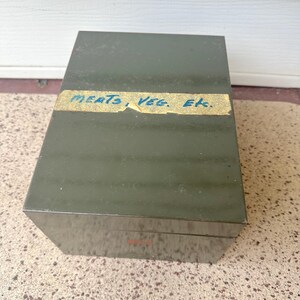 Old Industrial Metal Box Packed With Recipes and Clippings From Way ...