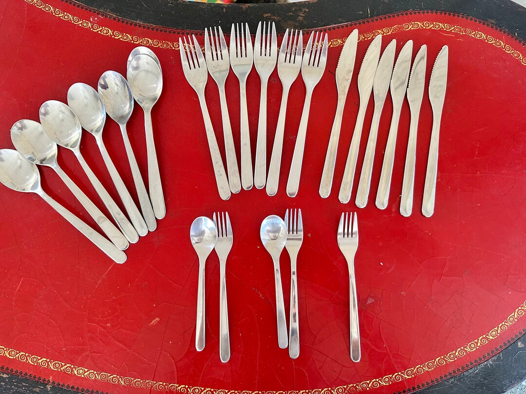 Ikea Stainless Flatware / Three Piece Setting for 6 / 23 Pieces of Ikea ...
