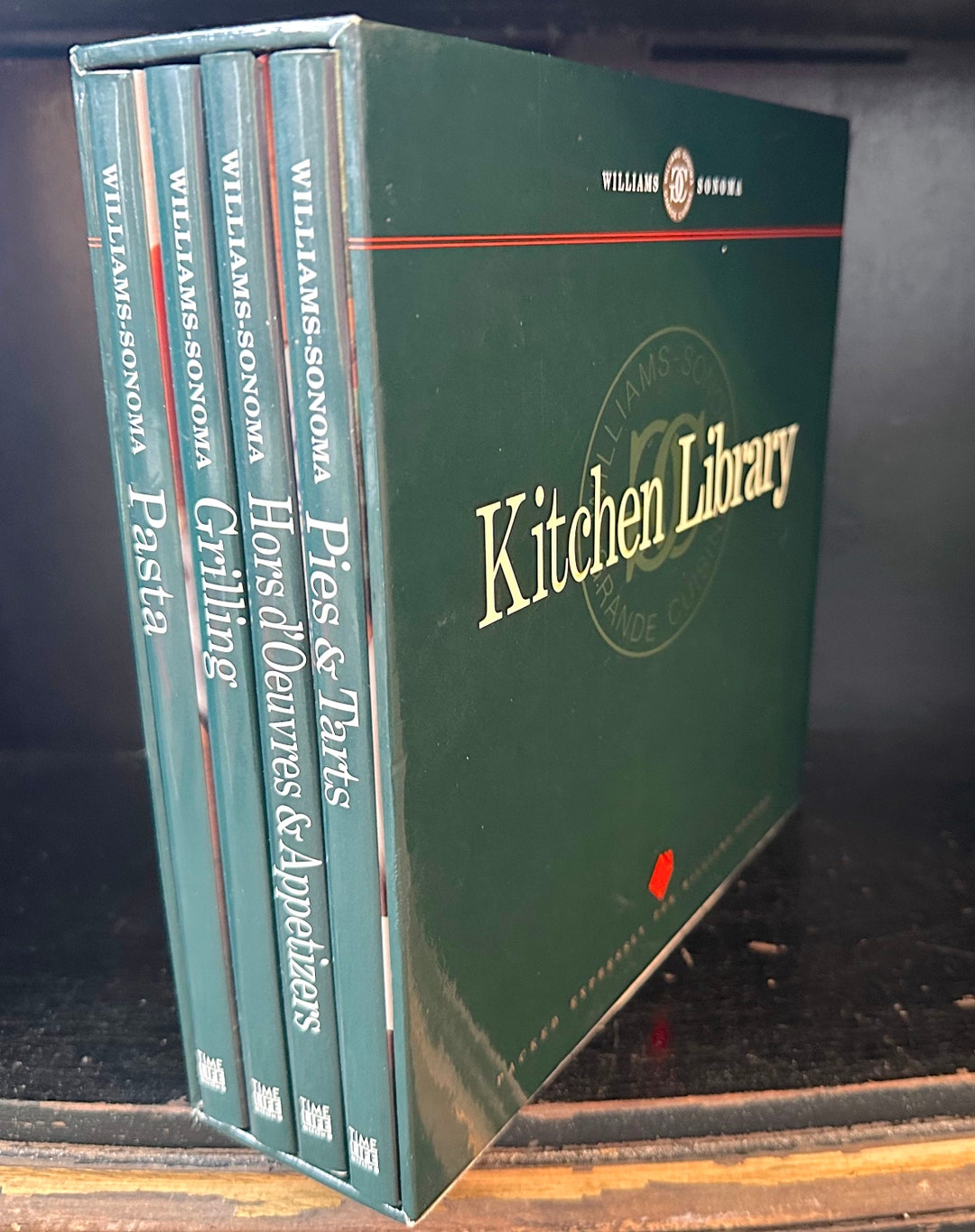 1990s Williams-sonoma kitchen Library Four-cookbook Set With Storage ...