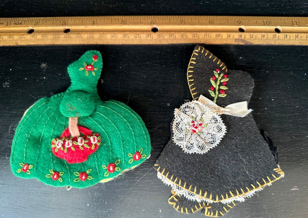 Two Handmade Vintage Felt Needle or Thread Cases, so Sweet - Etsy