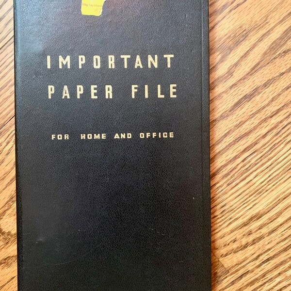 Important Document Binder - Etsy