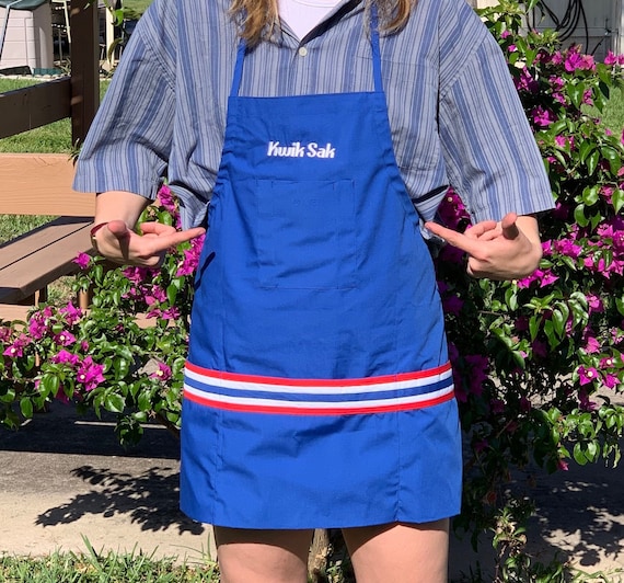 Vintage Kwik Sak Apron / Red White and Blue Apron With | Etsy