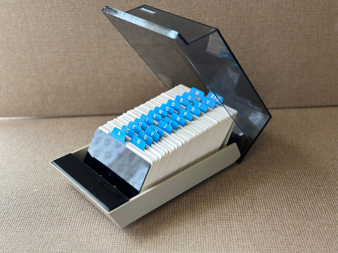 Vintage Rolodex With Dividers and Cards Plus Lucite Lift-up - Etsy
