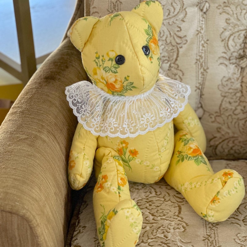 Yellow Teddy Bear 70s - Etsy
