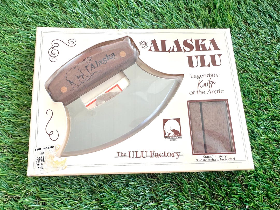 Original Alaska Ulu Knife in Box With Wooden Sharpener From 1993 ...