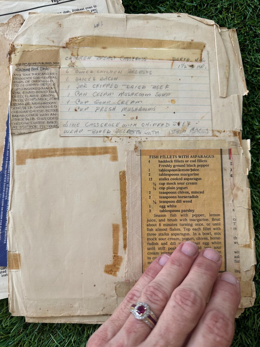Dilapidated Vintage Recipe Book / Handmade Recipe Book With Torn and ...