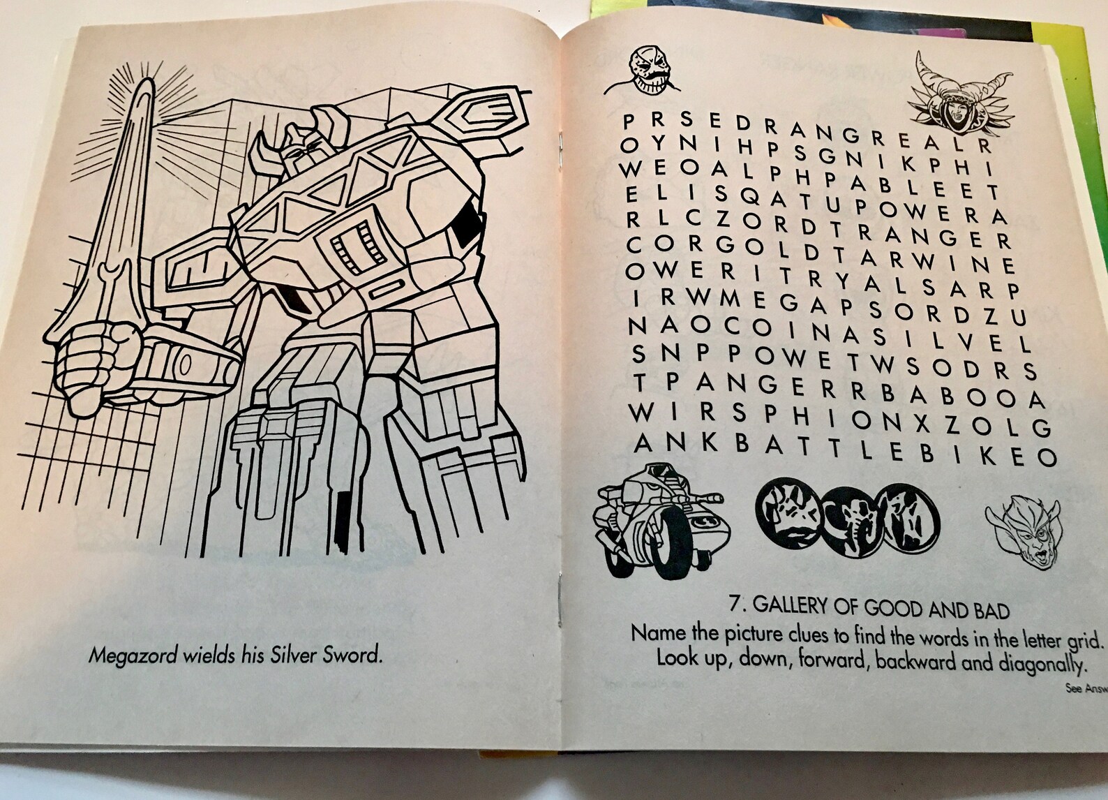 Vintage Power Rangers Coloring and Activity Books, Mighty Morphin Power ...