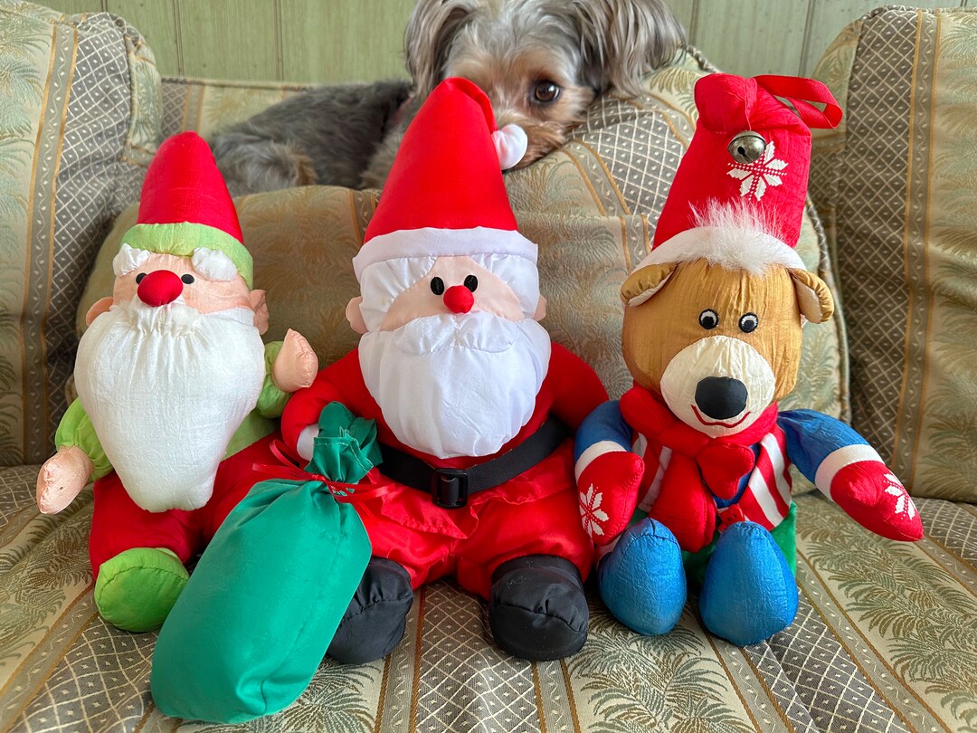 Three Small Vintage Puff a Lump Friends / 1990s Christmas Decor / Kids ...