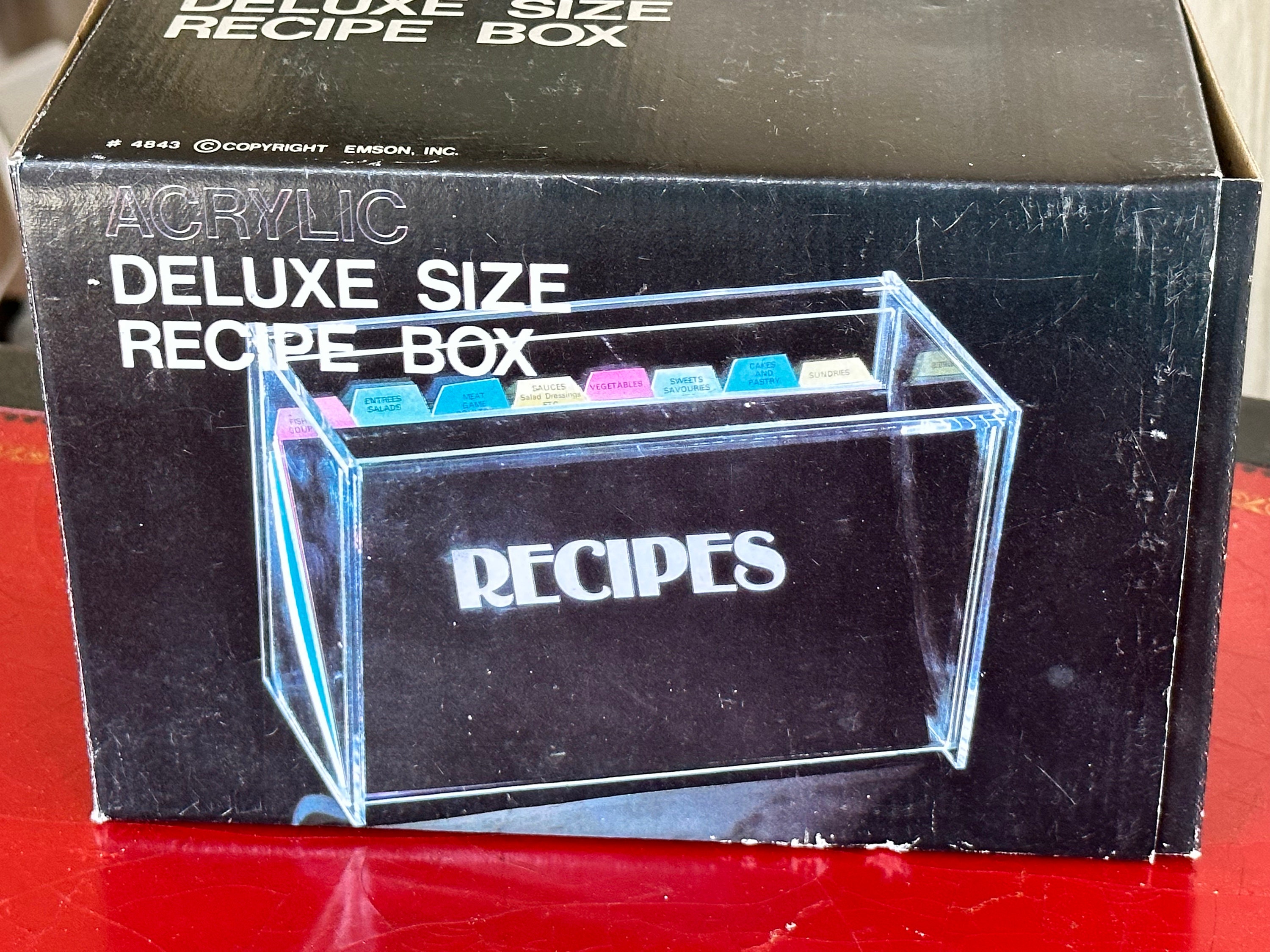 Acrylic Recipe Box