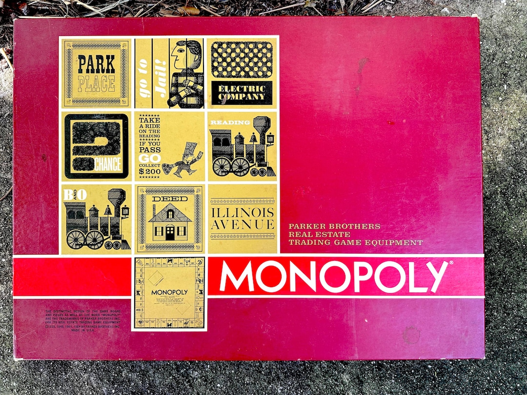 Vintage Monopoly in Box With Metal Tokens / 1960s Monopoly Game - Etsy