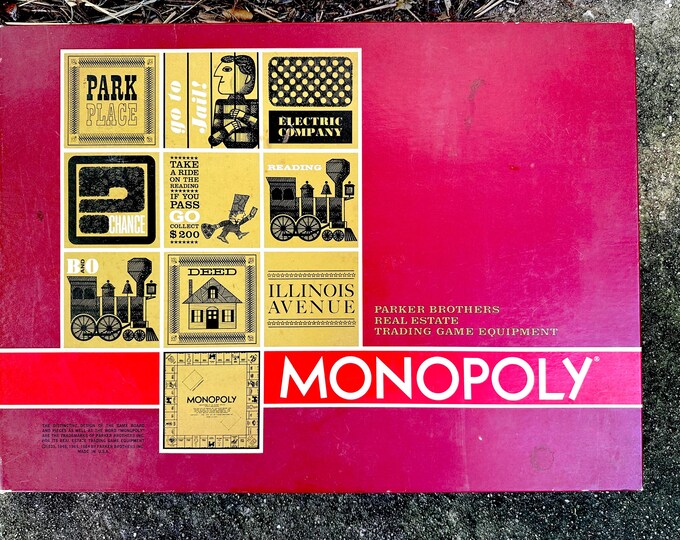 Vintage Monopoly in Box With Metal Tokens / 1960s Monopoly Game - Etsy