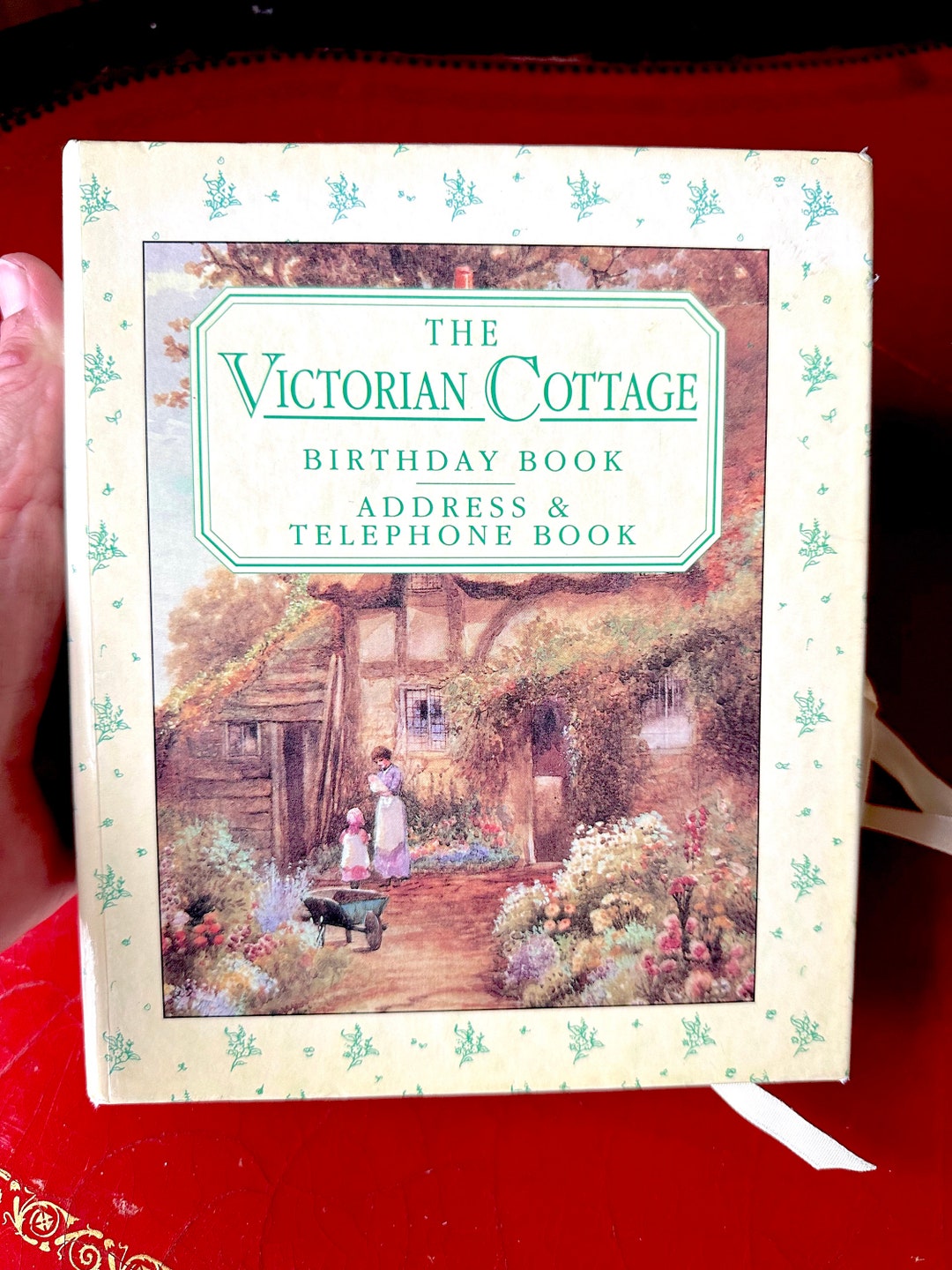 Vintage Victorian Cottage Birthday Book and Address Book Set / Lovely ...