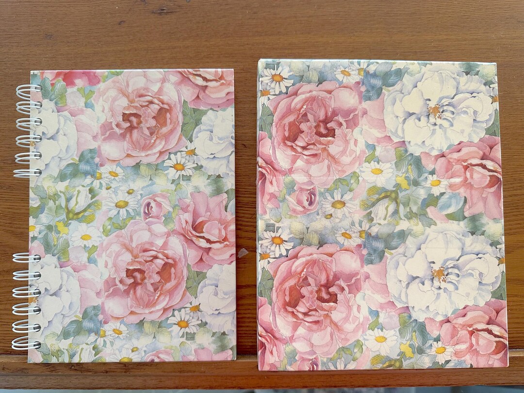 Vintage Pink Rose Shabby Chic Stationery and Lined Journal Matching Set ...