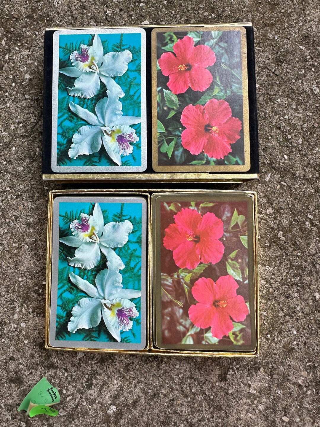 Vintage Congress Playing Cards Double Deck in Box Featuring Tropical ...