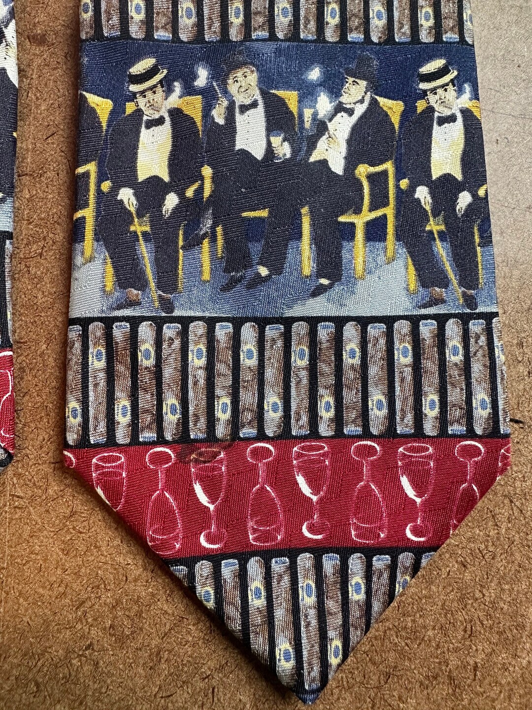 Vintage Silk Guy Buffet Cigar Mafia Tie - Etsy