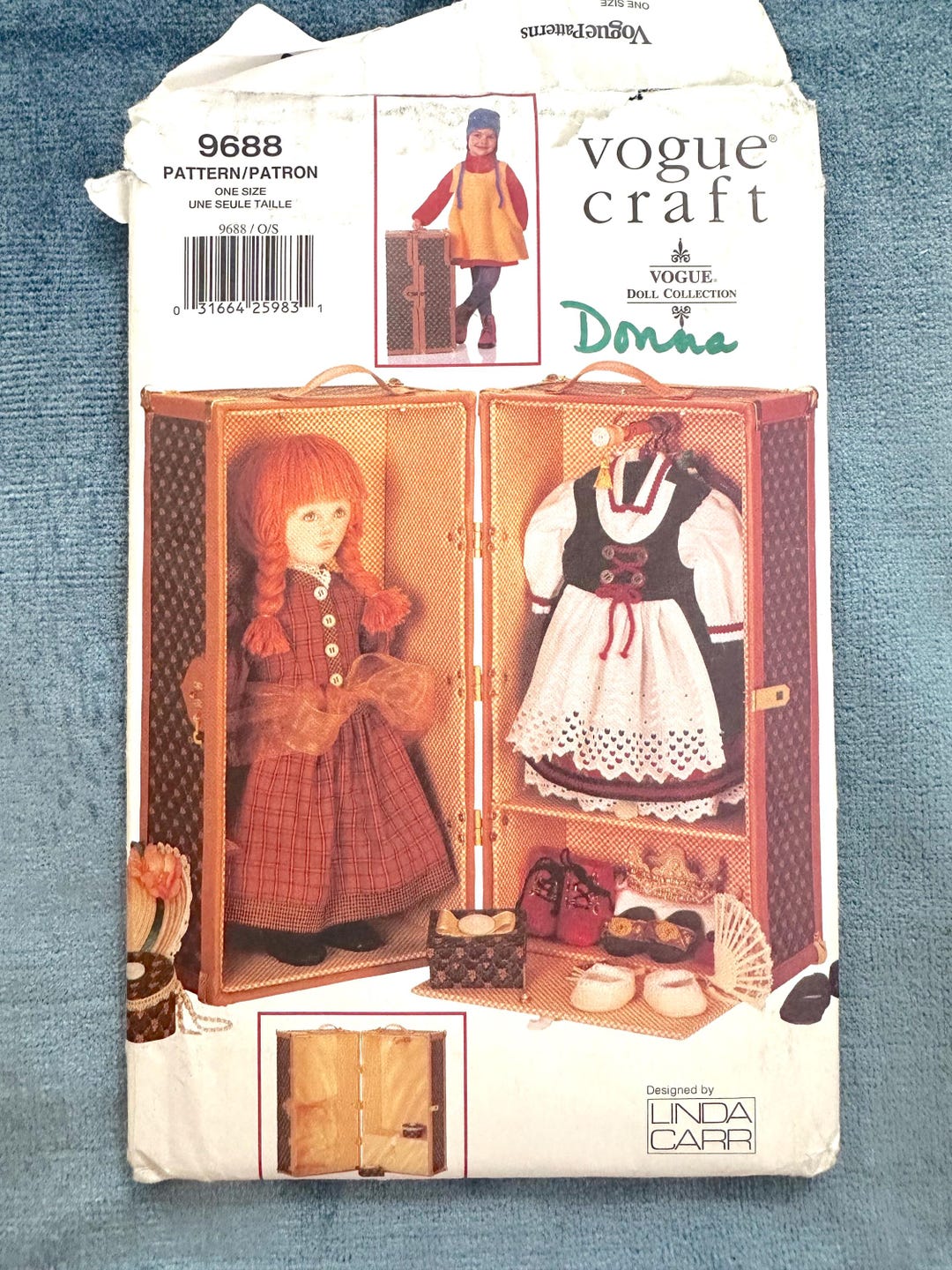 Vintage Vogue Craft Pattern to Make Doll Trunk / 21" Tall, 12" Wide ...