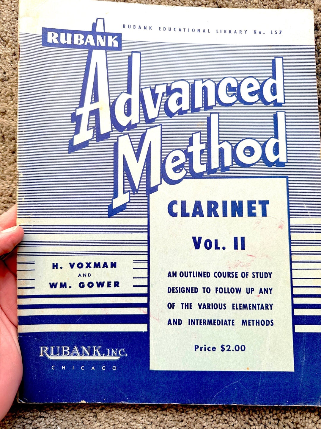 1953 Rubank Advanced Method Clarinet Vol. II / Rubank, Inc. Chicago ...