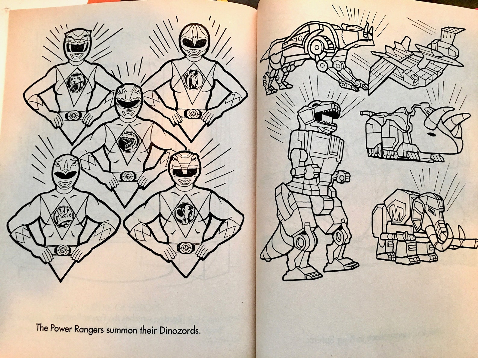 Vintage Power Rangers Coloring and Activity Books, Mighty Morphin Power ...