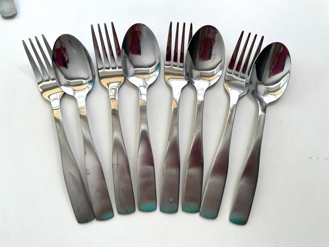 Simple Stainless for Kids: Four Pair of Small Forks and Spoons / Three ...