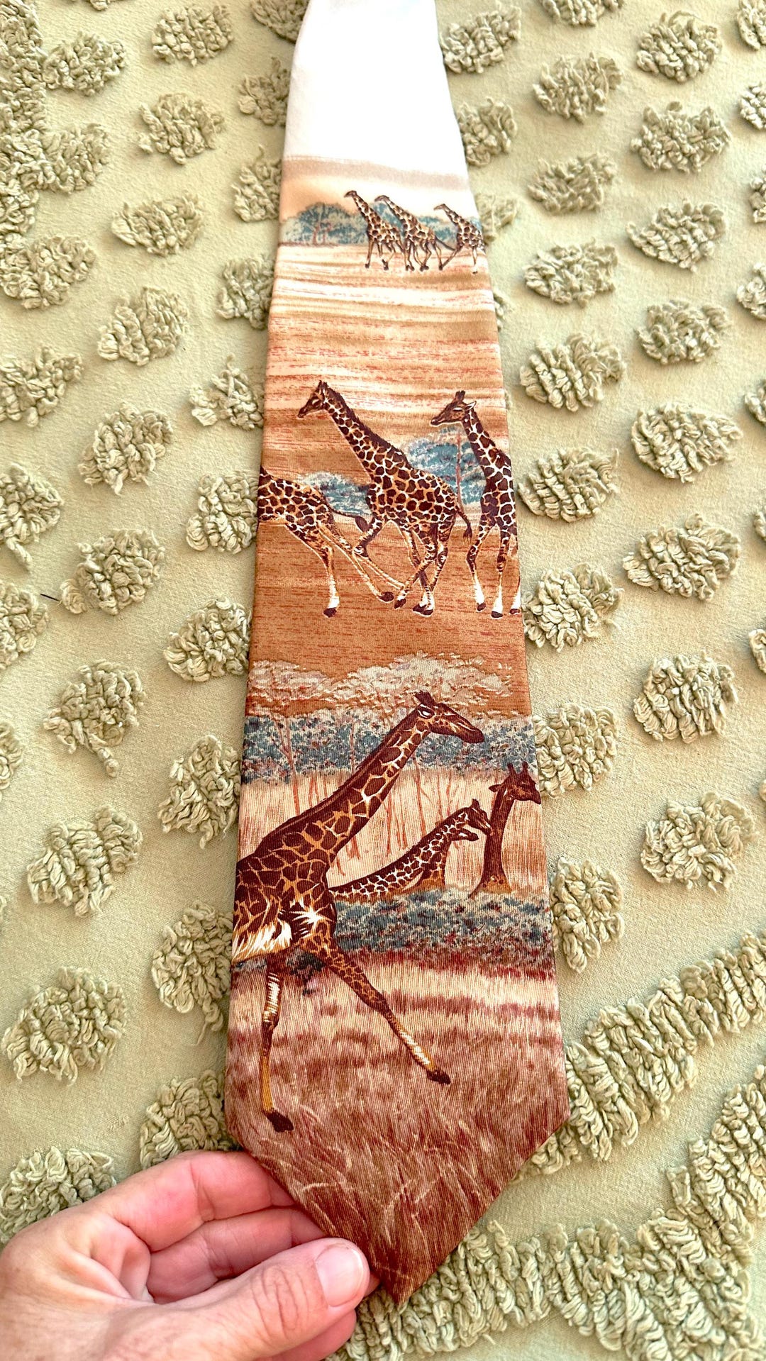 Vintage Necktie With Giraffes / Lovely Giraffe Necktie - Etsy