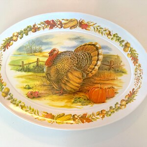 Classic Vintage Melamine Turkey Platter / 21 Wide / Vintage Plastic ...