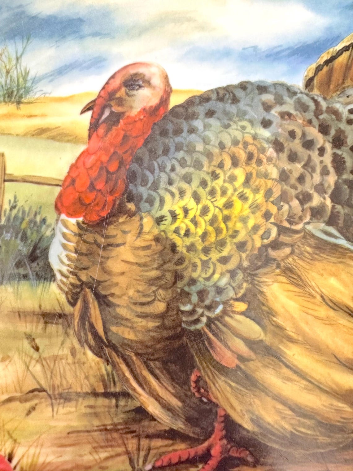 Classic Vintage Melamine Turkey Platter / 21" Wide / Vintage Plastic ...