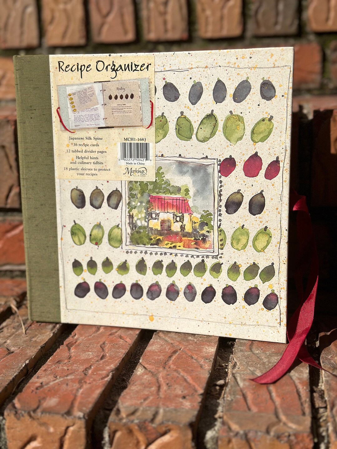 Large Vintage Recipe Organizer With 36 Recipe Cards, Protector Pages ...