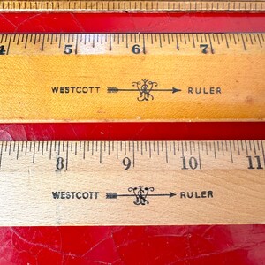 Amazing Lot of 7 Vintage Wooden Rulers: 18", 15", 12" Westcott and ...