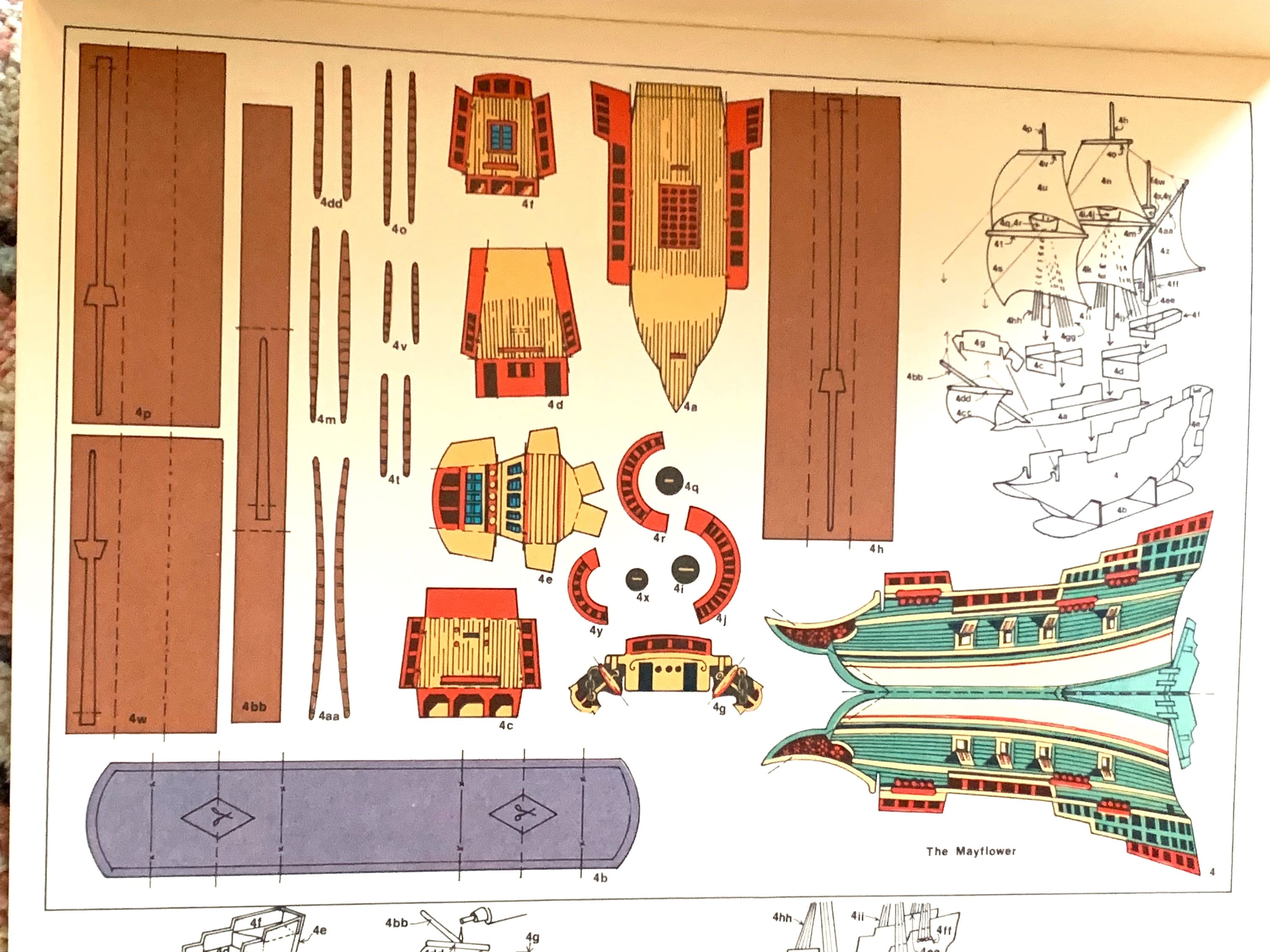 Pirate Ship Paper Pattern