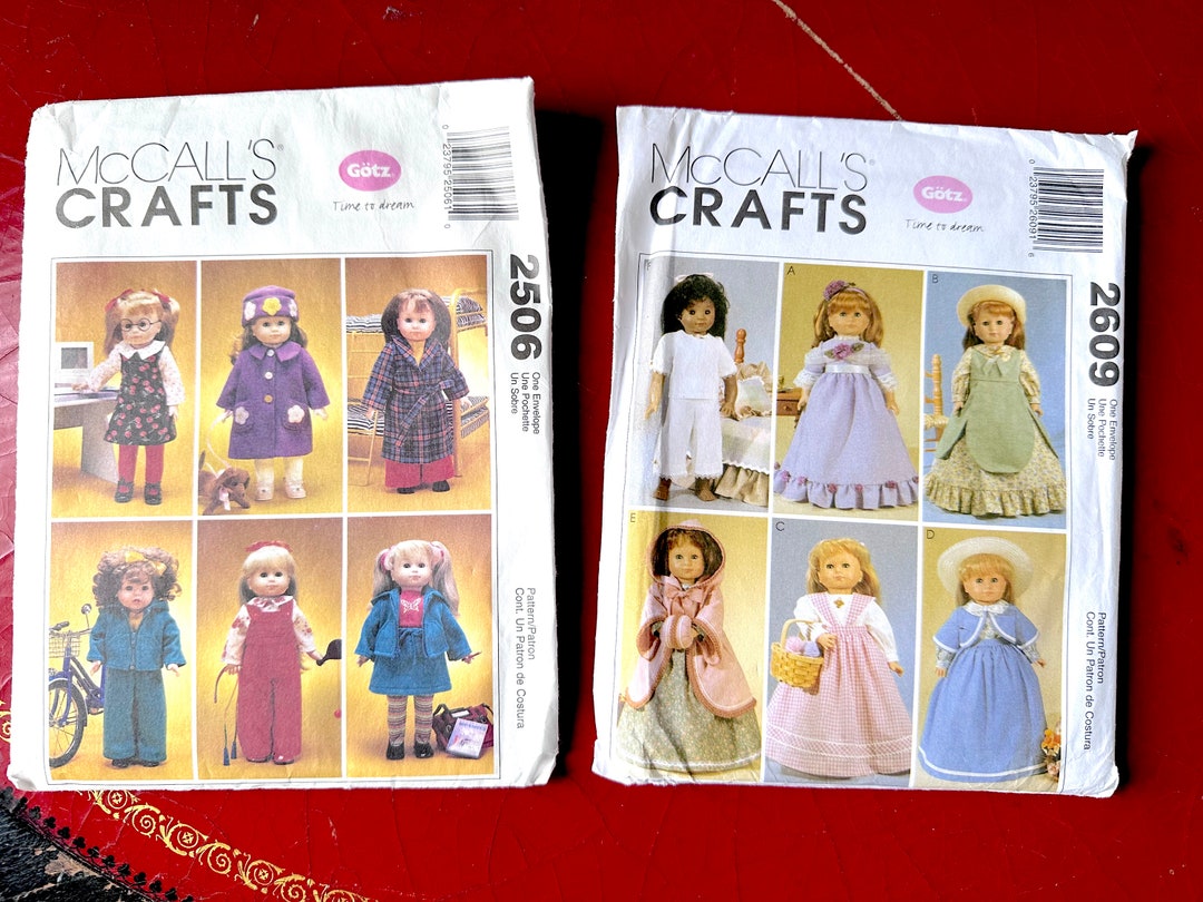 Mccall's Doll Clothes Patterns for 18 Dolls / 12 Styles, Uncut Patterns ...