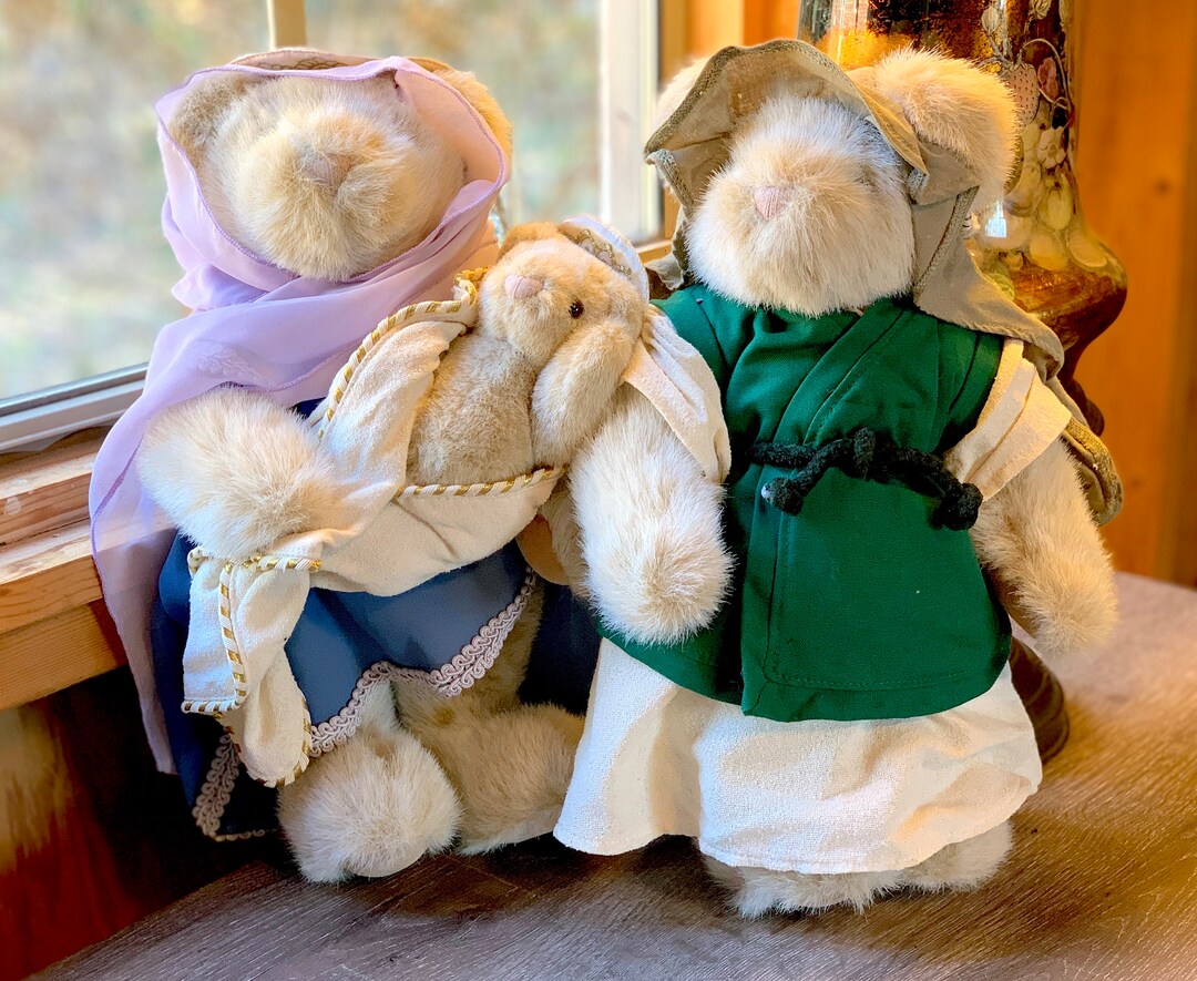 Vintage Dakin Nativity Bears / Mary, Joseph, and Baby Jesus Plush Bear ...